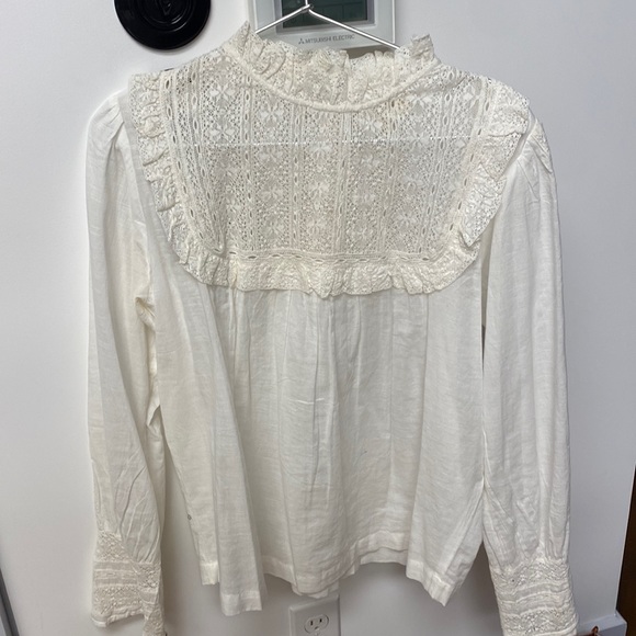 Sezane | Tops | Sesame Blouse Size 38 Excellent Condition | Poshmark